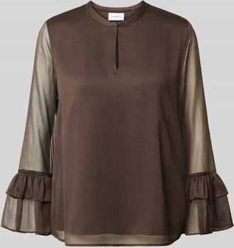 Comma Bluse mit Volant-&Auml;rmeln