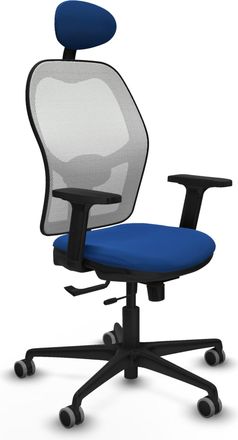 Piqueras y Crespo B&uuml;rostuhl mit R&uuml;ckenlehne und 2D-Armlehnen, h&ouml;henverstellbare Lendenwirbelst&uuml;tze und festes Kopfteil, ausgestattet mit Syncro/Traslack und injiziertem