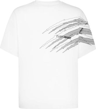 Plein Sport t-shirt à imprimé graphique - Blanc