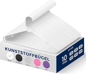SereneLife 10 Premium Kleiderbügel - Platzsparend, Ultradünn, rutschfest - Kleiderbügel für Hemden, Pullover, Sweatshirts, Kleidung und Kinderkleidung - Stabil u