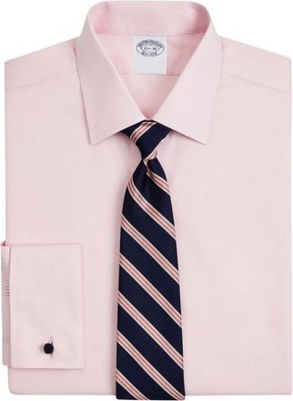 Brooks Brothers Homme, Chemises, Rose, Taille: M Chemise &agrave; col Ainsley en popeline Oxford infroissable extensible en coton Supima