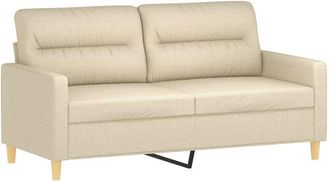 vidaXL 2-Sitzer-Sofa Creme 140 cm Stoff Vidaxl