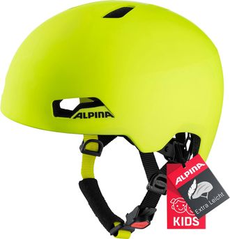 Alpina Hackney - Leichter, Bruchfester & Optimal Klimatisierter Fahrradhelm für Kinder, Mit Nachrüstbarem LED für Gute Sichtbarkeit, be Visible, M (51-56 cm)