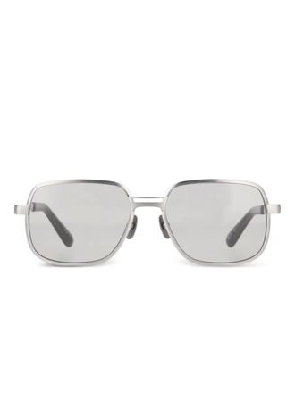 Yellows Plus lunettes de soleil Barris &agrave; monture g&eacute;om&eacute;trique - Argent