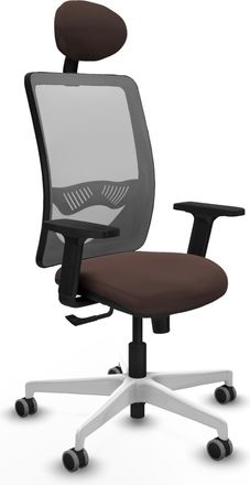 Piqueras y Crespo Armlehnenstuhl Zulema, h&ouml;henverstellbare Lendenwirbelst&uuml;tze und festes Kopfteil, ausgestattet mit 3 Positionen und Schneideschaum, mit Rollen von 65 m