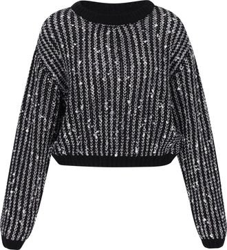 Mymo Pullover Frauen schwarz mehrfarbig