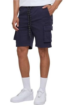 Urban Classics Drawstring Cargo Shorts, Shorts Homme, Navy, XL