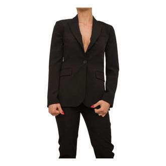 Liu Jo Luxuri&ouml;se lange schwarze Jacke - - Jackets - Damen - Schwarzk - XL