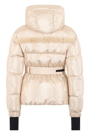 Moncler Womens Padded Ski Jacket Mondim Beige Metal Puffer