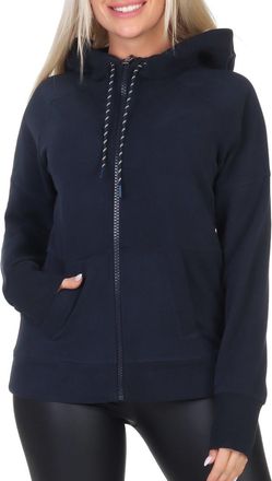 Elbsand Damen Sweatjacke ESWMalvina Freizeitjacke mit Kapuze 70690 00 Coldwater/Denim Blue (78703) XXL