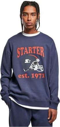 Starter Black Label Starter Black Label Starter Football Crewneck Maillot de survêtement, Bleu foncé, M Homme
