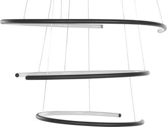 Beliani Beliani - Lampe Pendante Moderne à led Intégrée Réglable Forme circulaire Noir Mayu