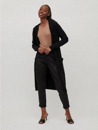 Vila Cardigan Langer Cardigan Gem&uuml;tliche Strickjacke mit Taschen VIRIL LONG L/S KNIT CARDIGAN - NOOS