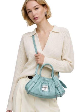 Marc Jacobs Calf Leather Satchel Shoulder Bag - Blue