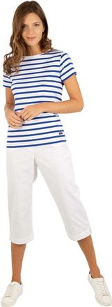 Armor Lux Damen 7/8 Gouvernail aus Wolle und Elasthan Klassische Hose, weiß, 36