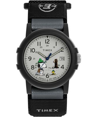 Timex Peanuts Camper Herren Schwarz Uhr TW4B29100