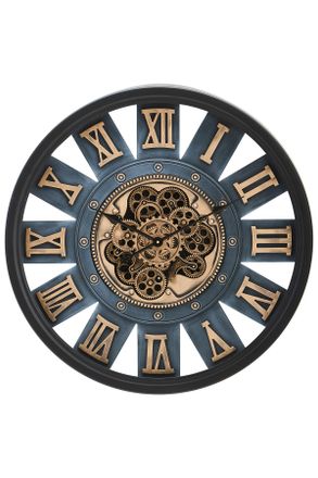 Landscape Wanduhr, Schwarz, Metall, Kunststoff, Glas, 72x9x72 cm, Dekoration, Uhren, Wanduhren