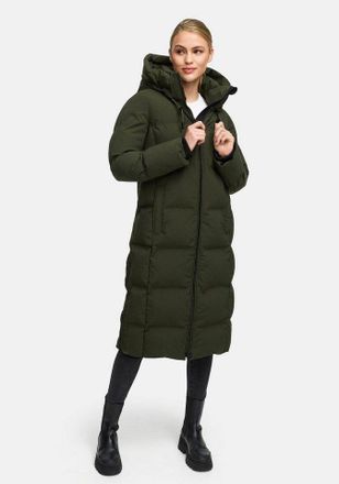 Marikoo Winterjacke Tikoraa mit extra langem Schnitt und hohem Kragen