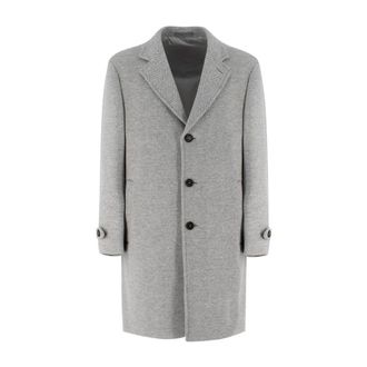 Eleventy Klassischer einreihiger Mantel - - Coats - Herren - Grau - XL