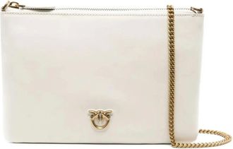 Pinko Pinko, Femme, Sacs, Blanc, Taille: ONE Size Sac bandouli&egrave;re plat classique
