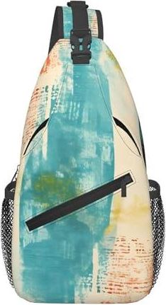 Generic Sacoche Port&eacute; &eacute;paule Art moderne Polyester Sac Bandouli&egrave;re Casual Sac DEpaule pour Randonn&eacute;e Voyage Femme