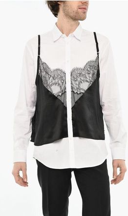 Dsquared2 Poplin Cotton Shirt with Lace Details Größe 50
