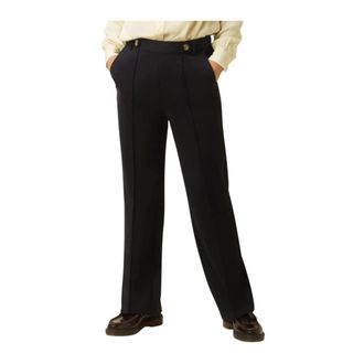 King Louie Garbo Pintuck Pants Uni Rodeo - - Trousers - Damen - Schwarzk - L