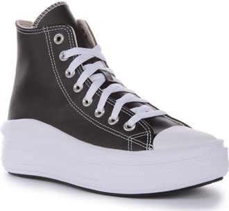 Converse A04294C Chuck Taylor All Star Move Platform FOUNDATIONAL Leather Damen Black/White/White EU 41.5