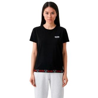 Moschino Elastic Logo-Band T-Shirt - - Tops - Damen - Schwarzk - M
