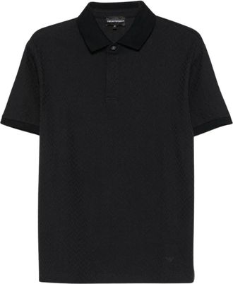 Emporio Armani Homme, Tops, Bleu, Taille: M Polo textur&eacute;