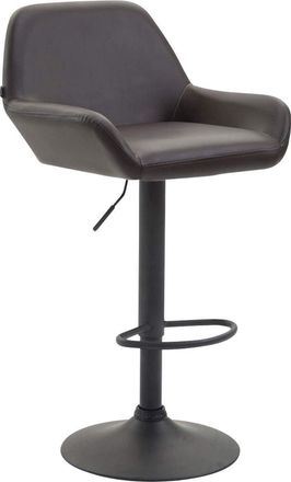 Clp Barhocker Braga Kunstlederbezug I Höhenverstellbarer Barstuhl Mit Metallgestell I Thekenhocker Mit Integrierter Fußstütze, Farbe:braun, Gestell Farbe: