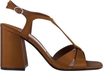 Jimmy Choo London Femme, Chaussures, Brun, Taille: 39 EU Kesia 45 Satin Sandales