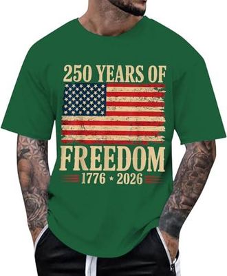 Generico T-shirt d&eacute;t&eacute; oversize &agrave; manches courtes classique vintage &eacute;l&eacute;gant et sportif &agrave; col rond pour homme, U vert, XXL