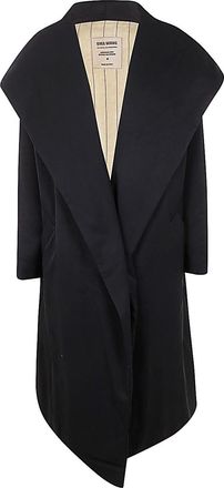 Uma Wang Knielanger Mantel - Schwarz