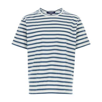 Junya Watanabe Besticktes Baumwoll-T-Shirt - - Tops - Herren - Blau - M