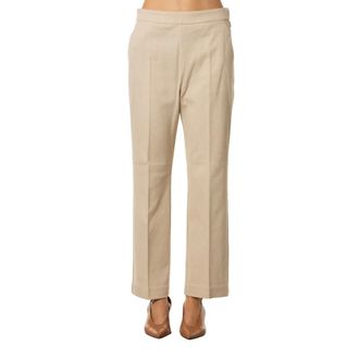 Max Mara Pantalon en jersey - Femme - Pantalons - Beige - Taille: 42 FR
