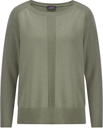 Basler Rundhals-Pullover 1/1-Raglanarm BASLER gr&uuml;n