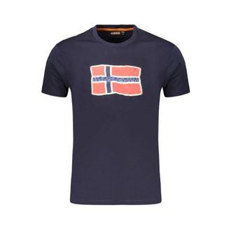 Napapijri Homme, Tops, Bleu, Taille: M Napapijri T-shirt Bleu Coton Homme