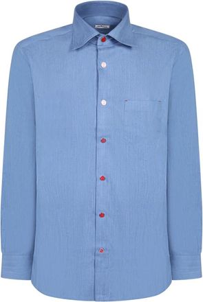 Kiton Homme, Chemises, Bleu, Taille: XL Soft Denim Shirt