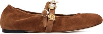 Stuart Weitzman Ballerinas Stuart Weitzman Socharming Mary Jane SN125 Braun