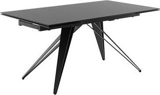 Robas Lund Auszugstisch NEMURO mit Stirnauszug, Sicherheitsglas, satiniert, B/H/T: ca. 160(240)/76/90 cm