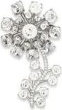 Self Portrait Broche Fleur en Cristal - Femme - Accessoires - Gris - Taille: ONE Size