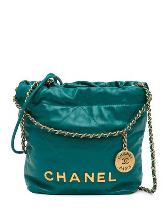 Chanel sac à main Mini Shiny 22 (2021-2024) - Vert