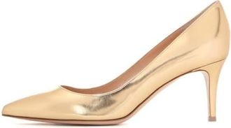 EDEFS Escarpins Femme - Kitten-Heel Chaussures - Bout Pointu Ferm&eacute; - Classique Bureau Soiree Shoes - Gold Or - Taille 36