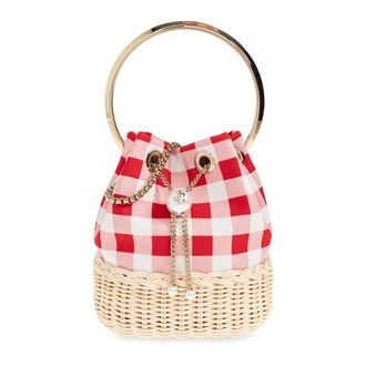 Jimmy Choo London Femme, Sacs, Rouge, Taille: ONE Size BON BON Bucket Bag