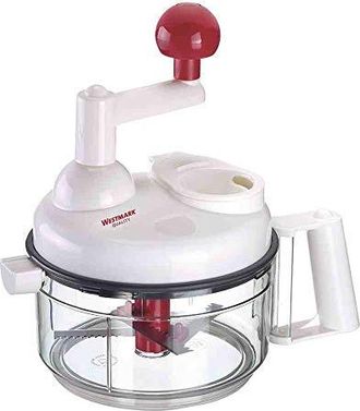 Westmark Robot de cuisine manuel, 9 fonctions, raboter, r&acirc;per, couper, m&eacute;langer etc., 11 accessoires, 97142260