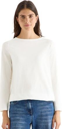 Cecil Damen 3227276 Shirt in Unifarbe, Vanilla White, XXL