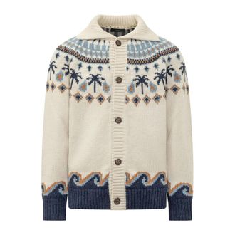 Alanui Lang&auml;rmelige Strickjacke - - Knitwear - Herren - Wei&szlig; - L