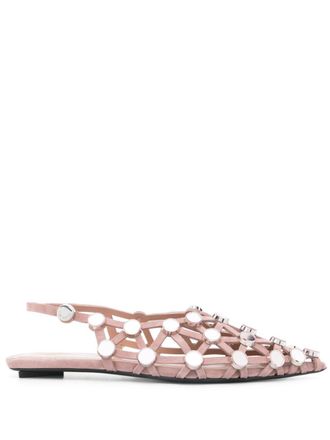 The Attico ballerines Grid - Rose