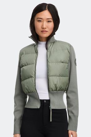 Canada Goose HyBridge Strickjacke mit breiter Steppung und Tonal Disc